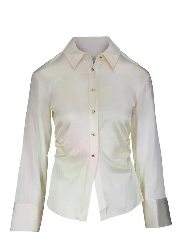 Veronica Beard Shiona Buttoned Top - Neutrals