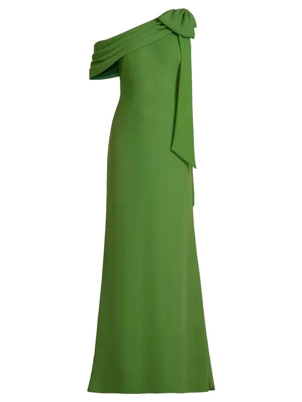 Tadashi Shoji Bow One-shoulder Maxi Dress - Green