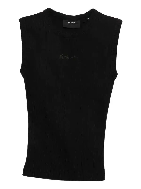 Axel Arigato Ribbed Knit Top - Black