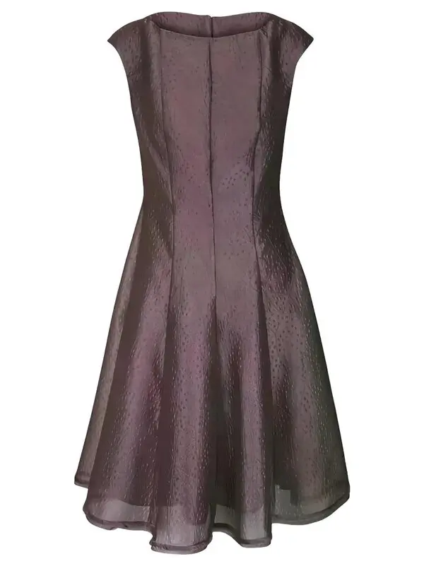 Talbot Runhof Boat-neck Mini Dress - Purple