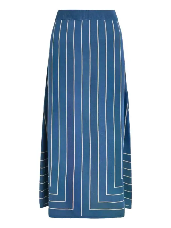 JOSEPH Geometric-pattern Jacquard Midi Skirt - Blue