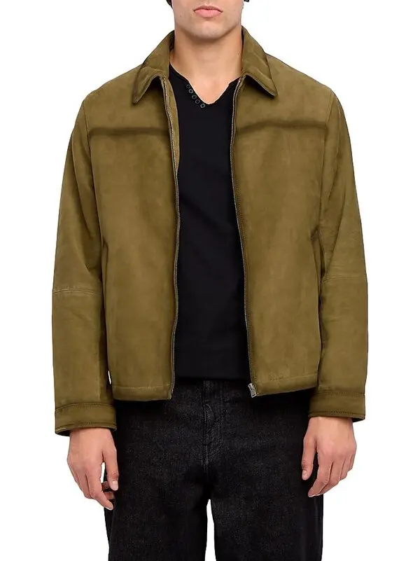 Zadig&Voltaire Loumy Suede Jacket - Kaki Canvas