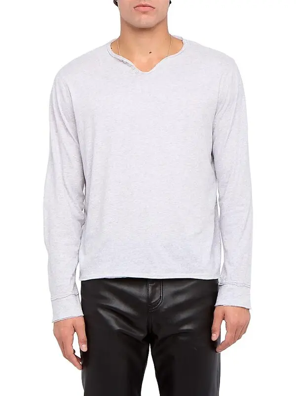 Zadig&Voltaire Monastir Rock N Roll Henley Tee - Gris Chine