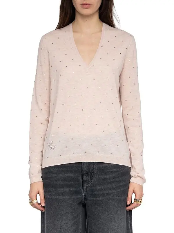 Zadig&Voltaire Rivy Cashmere Sweater - Pearly