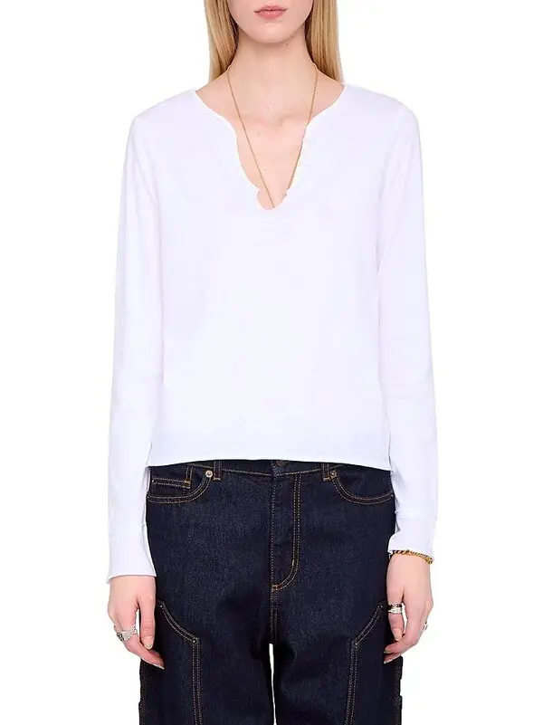 Zadig&Voltaire Tuni Henley Tee - White