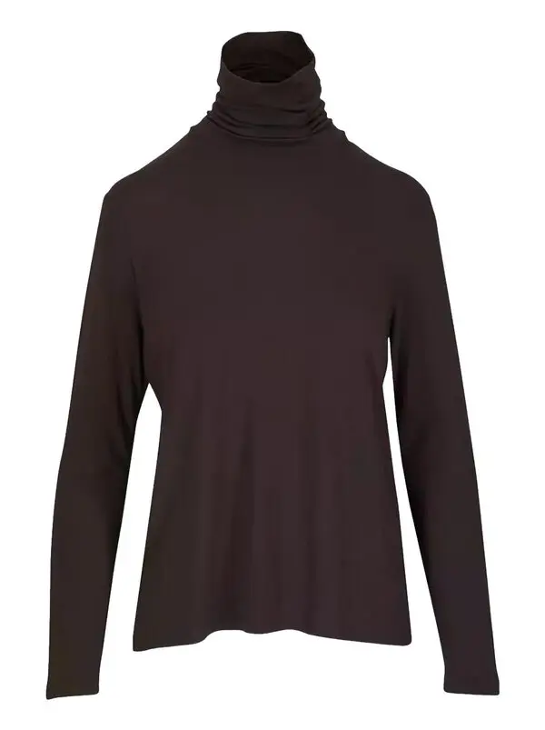 Majestic Filatures Roll-neck Long-sleeved Top - Brown