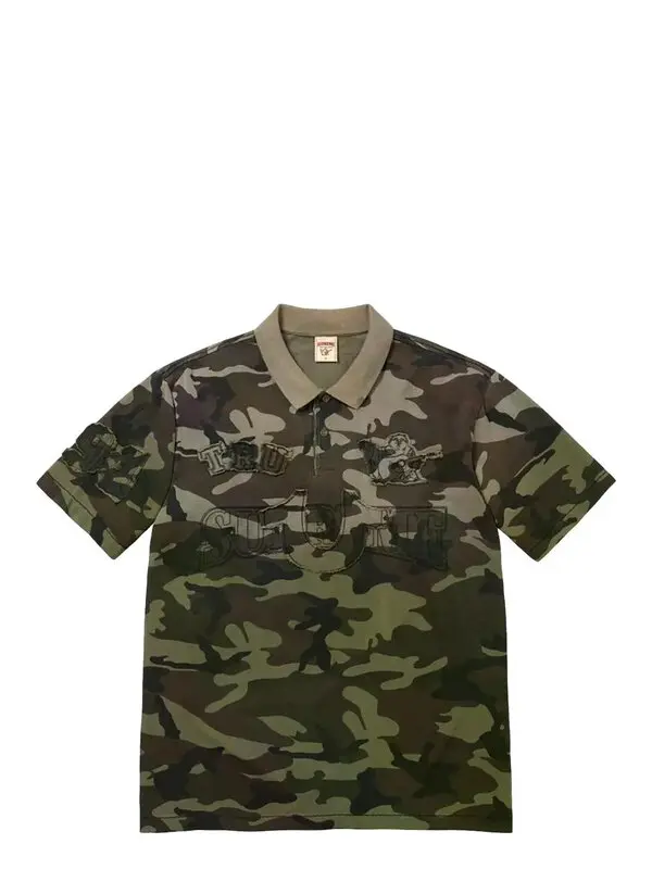 Supreme X True Religion Appliqués Camouflage Polo Shirt - Green