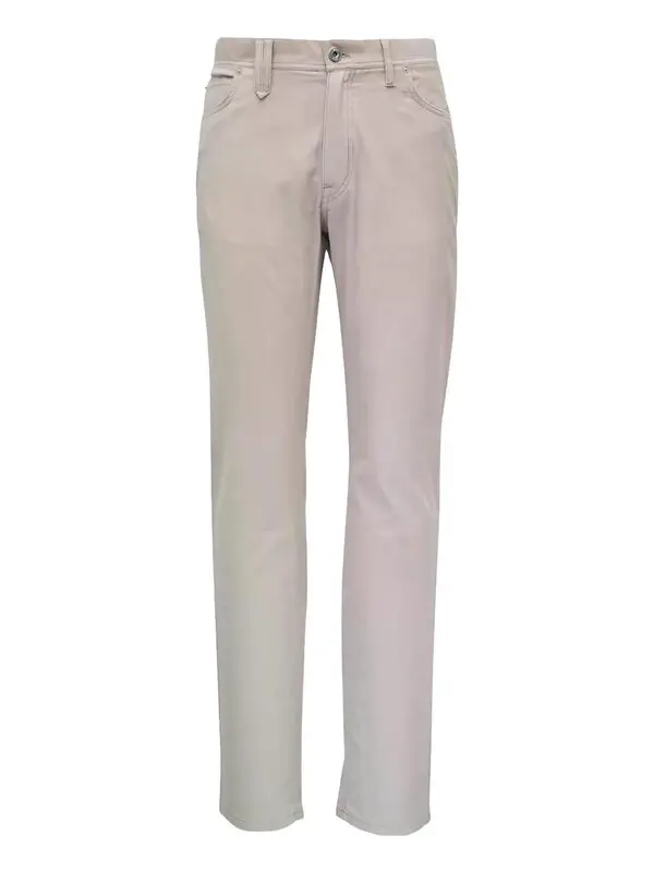 Brioni Meribel Logo-patch Trousers - Neutrals