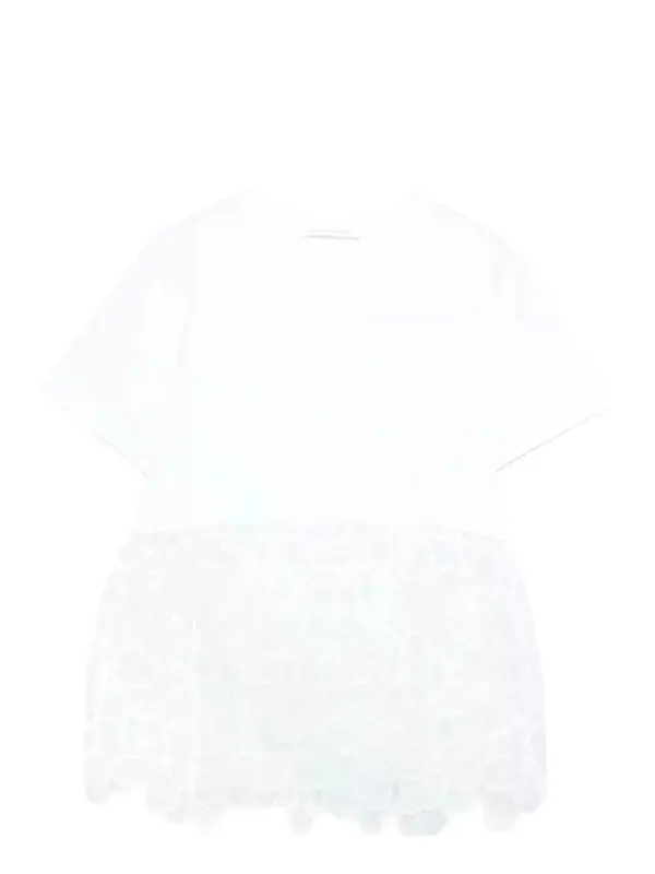 Cecilie Bahnsen T-shirt With Lace Detail - White