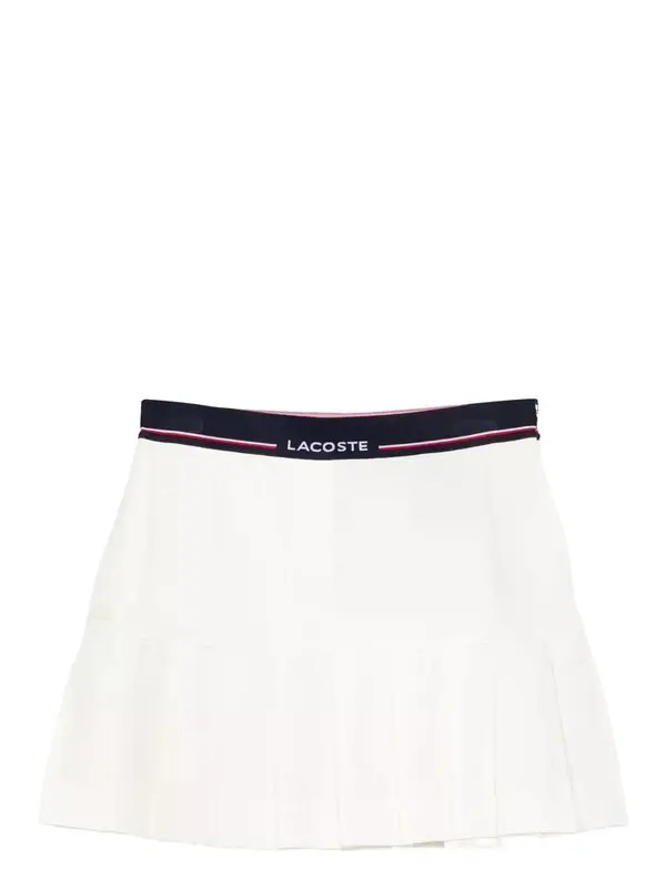 Lacoste Pleated Band Skirt - White