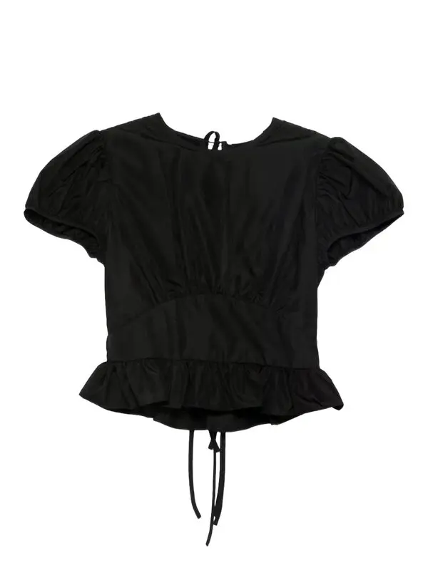 Cecilie Bahnsen Cristobal Ruffled Top - Black