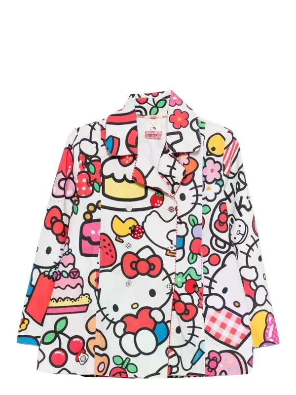 Pero Printed Jacket - White