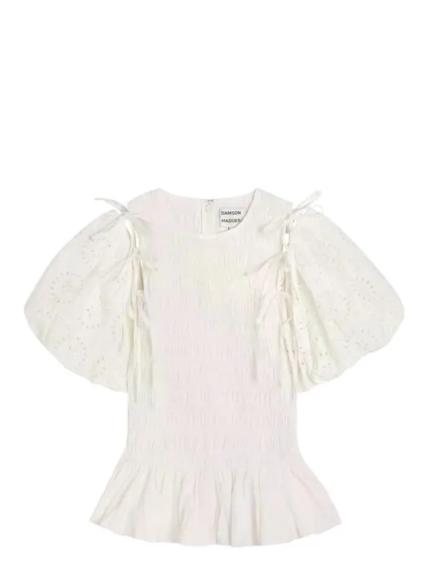 DAMSON MADDER Becca Broderie-anglaise Blouse - White