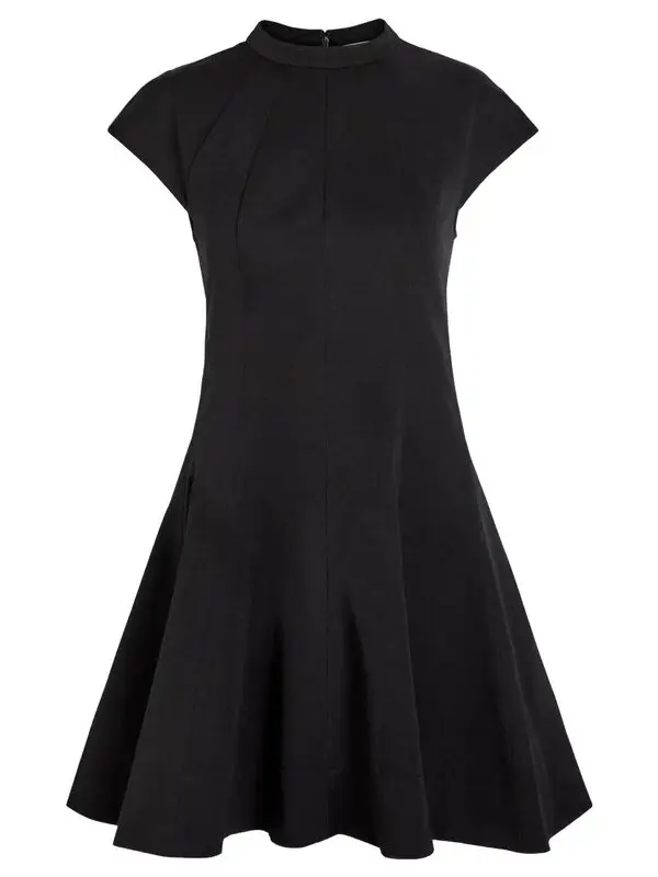 Staud Mock-neck A-line Dress - Black