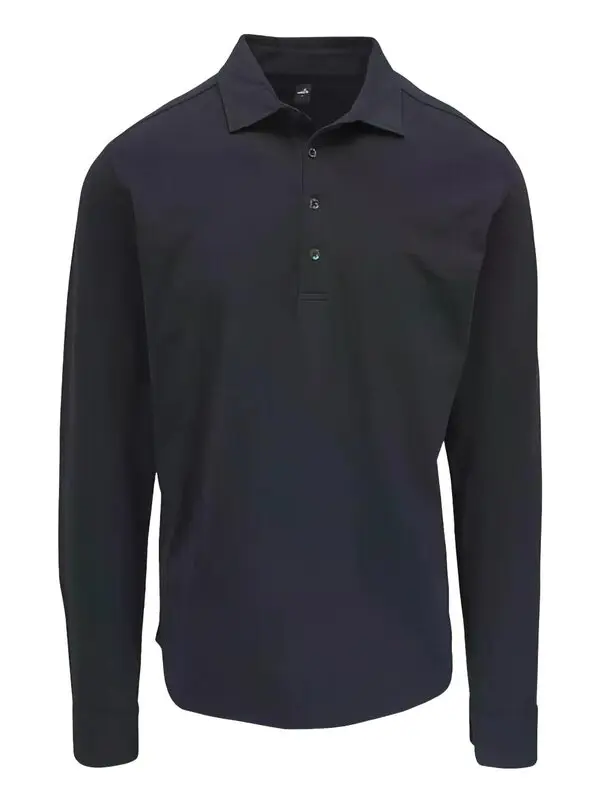 WAHTS Edwards Long-sleeve Polo Shirt - Blue