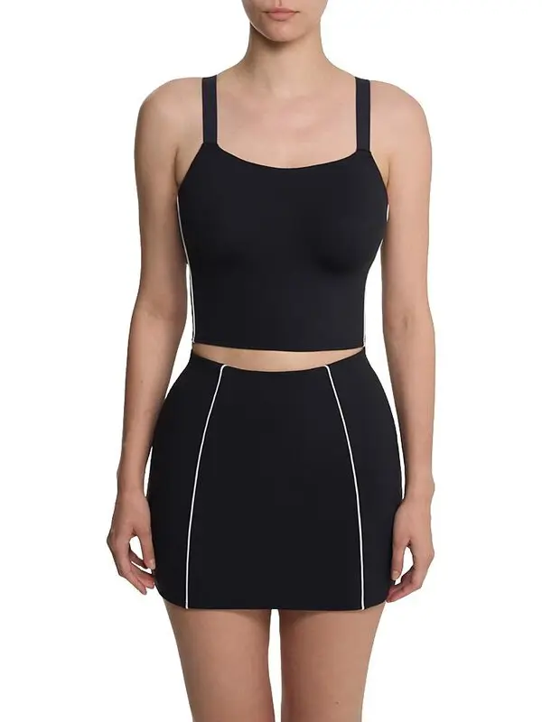 Natori Built-in Bra Tank Top - Black/white