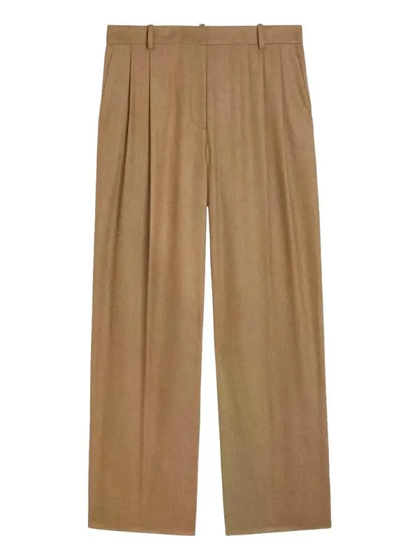 Khaite August Pleated Tailored Trousers - Brown