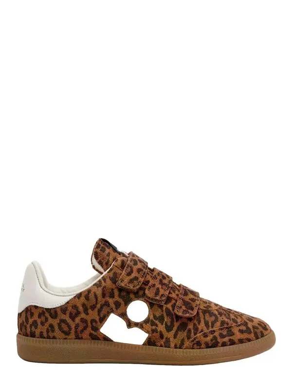 MARANT ETOILE Beth Leopard-print Sneakers - Brown