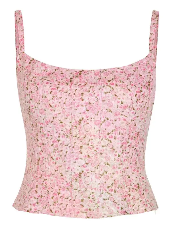 REFORMATION Floral-pattern Tank Top - Pink