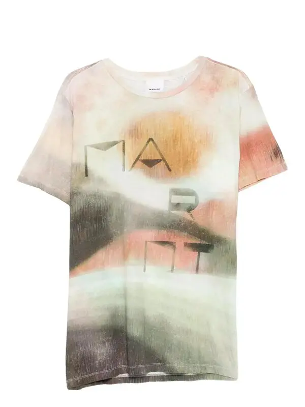 MARANT Graphic Print T-shirt - Neutrals