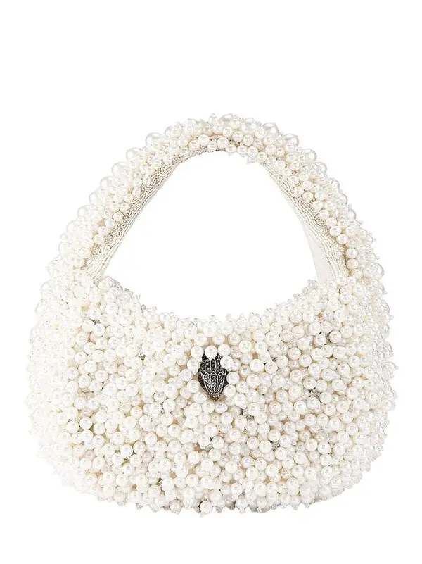 Kurt Geiger Kensington Beaded Hobo Bag - Natural