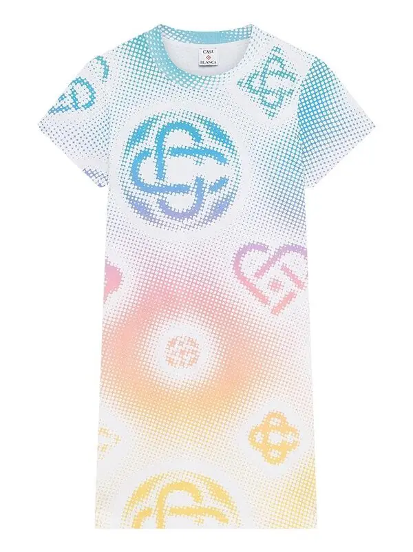 Casablanca Logo T-shirt Dress - Halftone Logo