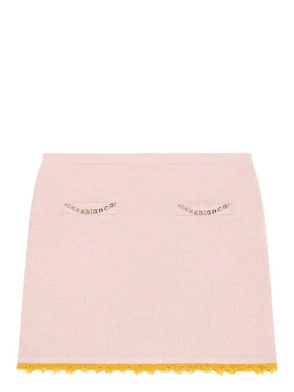 Casablanca Merino Wool Mini Skirt - Pink