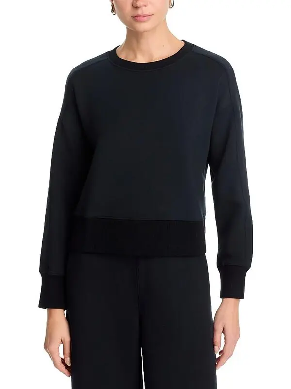 Spanx Airessentials Luxe Crew Sweatshirt - Very Black