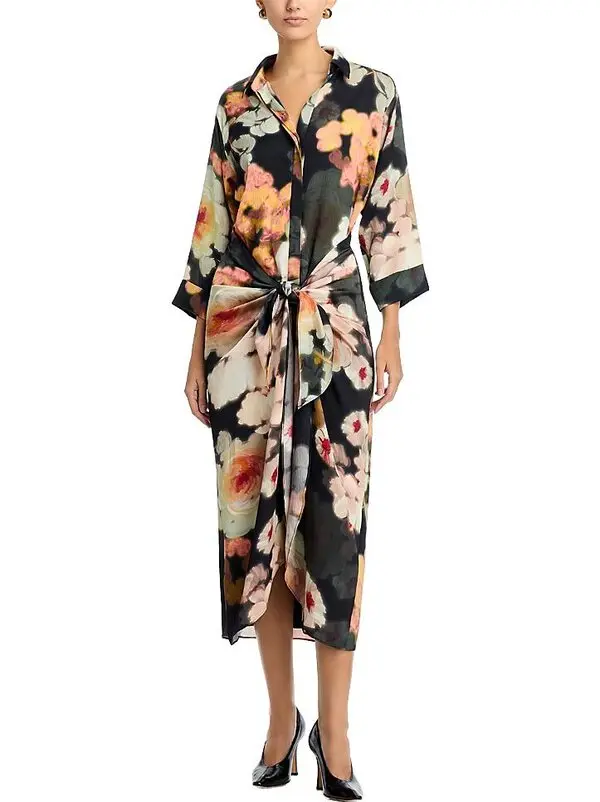 UNGARO Imani Dress - Black Multi