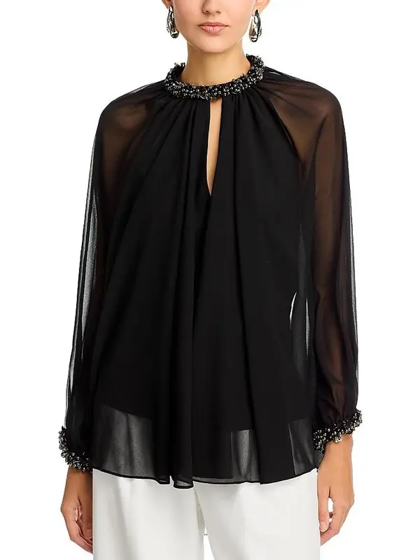 UNGARO Avery Blouse - Black