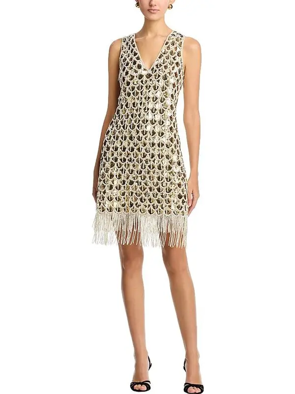 UNGARO Eastyn Mini Dress - Gold