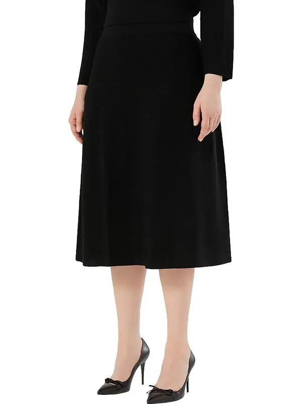 Marina Rinaldi Uscita Gessati Skirt - Black