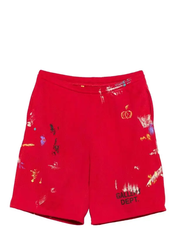 GALLERY DEPT. X Josué Thomas Paint-splatter Track Shorts - Red