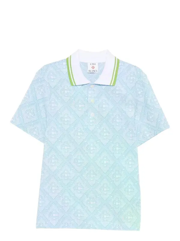 Casablanca Logo-pattern Polo Shirt - Blue