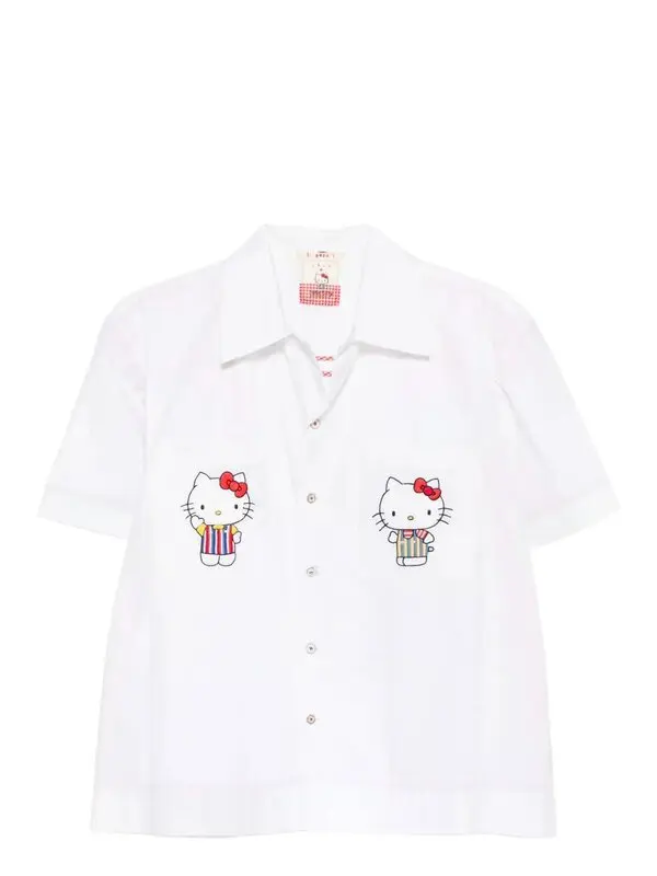 Pero Pocket Embroidered Shirt - White