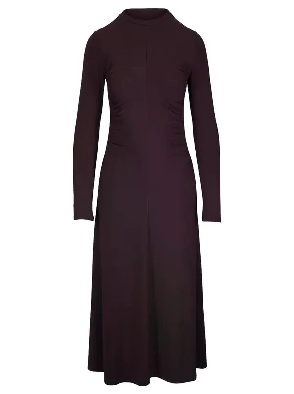 Vince Gathered Midi Dress - Purple