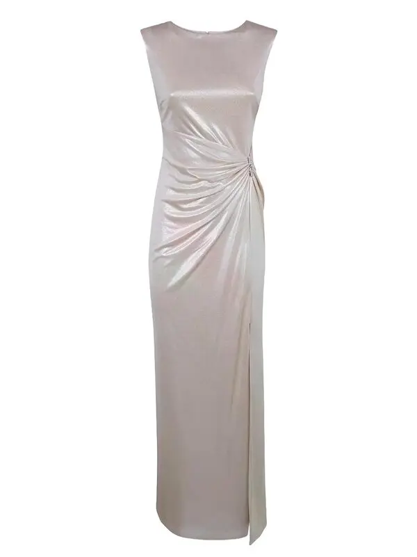 Ralph Lauren Ruched Embellished Dress - Neutrals