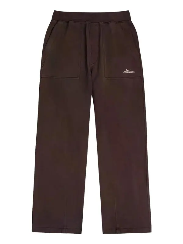 TEN C Patch-pocket Split Sweatpants - Brown