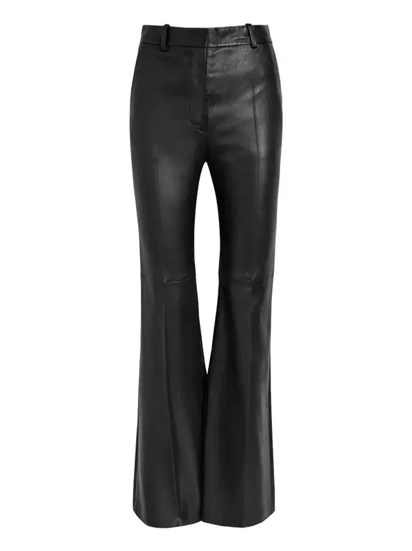 JOSEPH Leather Trousers - Black