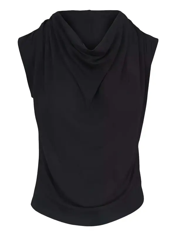 Vince V-neck Sleeveless Top - Black