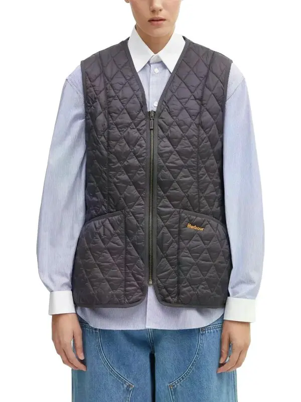 Barbour Quilted Zipped Vest - Grey
