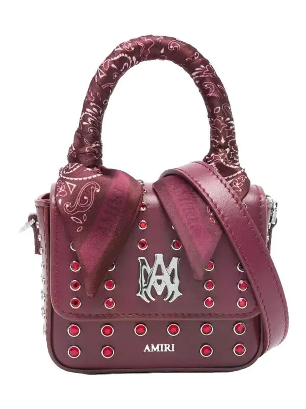 Amiri Studded Logo Mini Bag - Purple