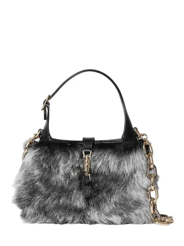 Gucci Jackie 1961 Shearling Bag - Black
