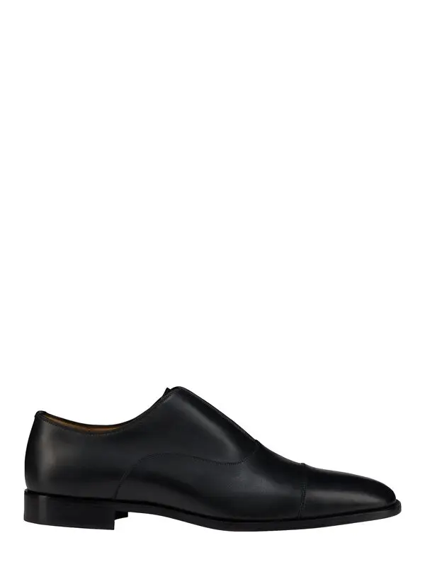 CHRISTIAN LOUBOUTIN Alpha Male Calfskin Oxford Shoes - Black