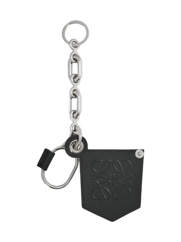 Loewe Leather Logo Biker Charm - Black