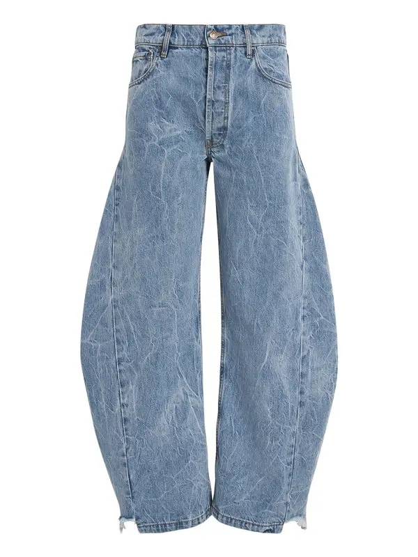 A.W.A.K.E. Mode Distressed Balloon Jeans - Blue