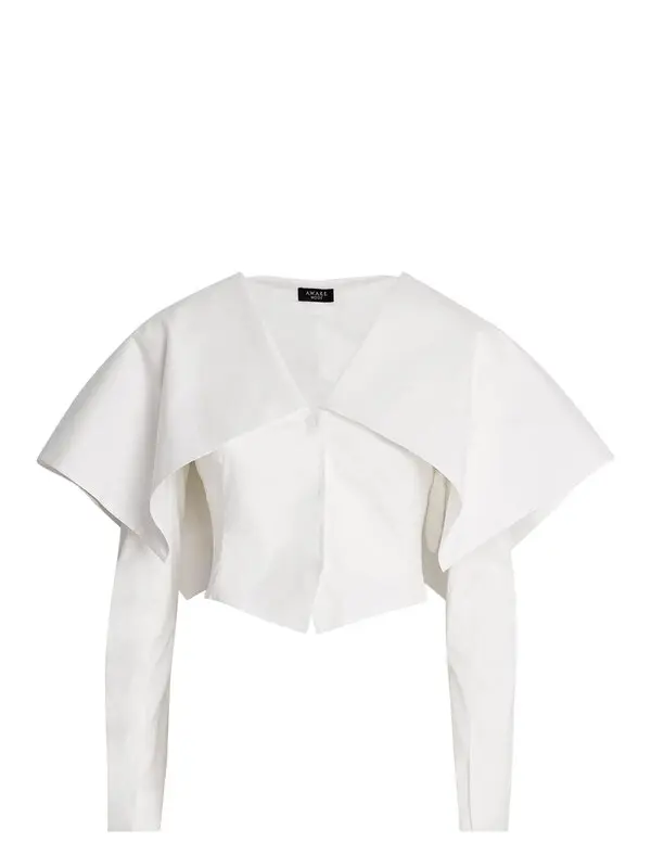 A.W.A.K.E. Mode Cotton-blend Blazer With Shawl Collar - White