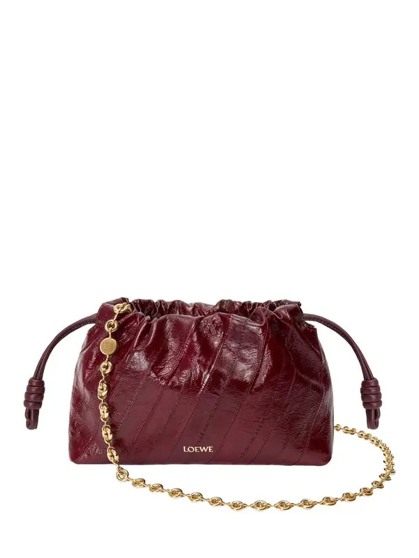 Loewe Mini Flamenco Purse - Burgundy