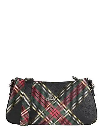 VIVIENNE WESTWOOD Tartan Baguette Bag - Black