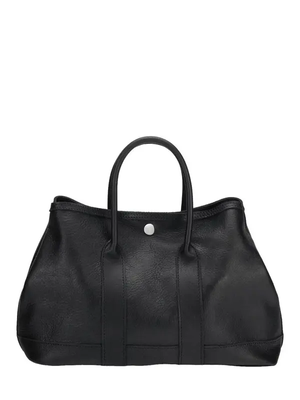 EZRA ARTHUR Audrey Soft Steer Leather Top Handle Bag - Black